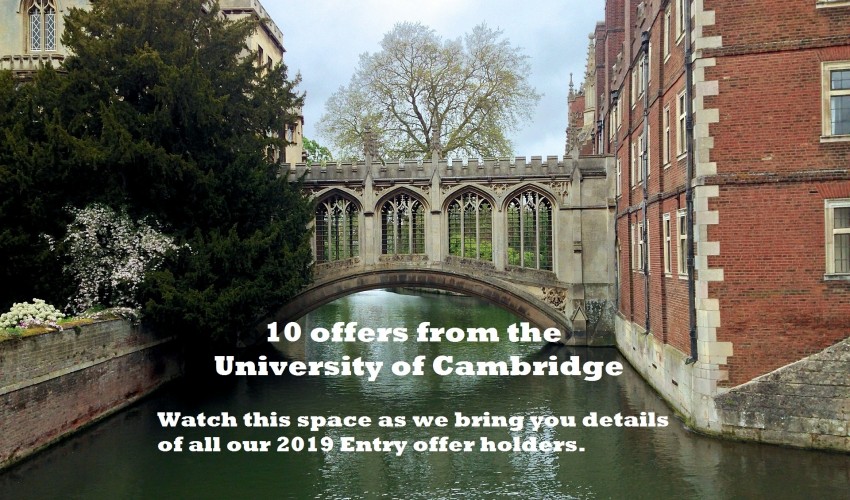 The English School: 10 offers from the University of Cambridge