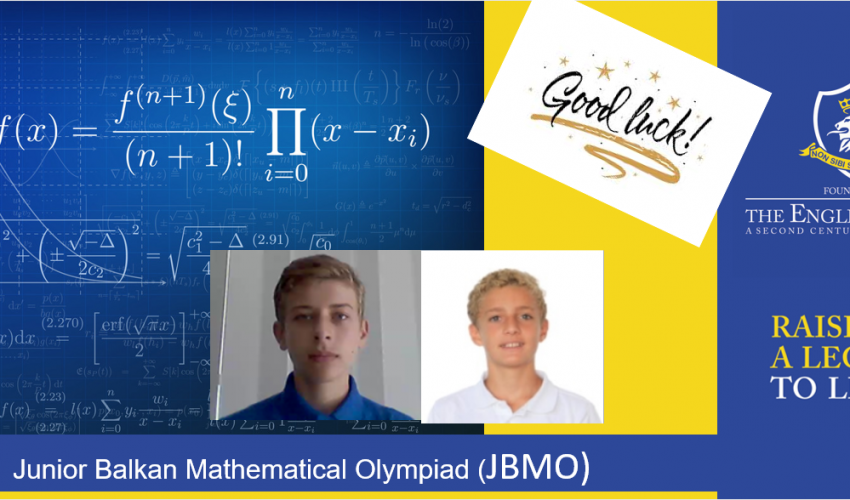 The English School: Junior Balkan Mathematical Olympiad (JBMO)