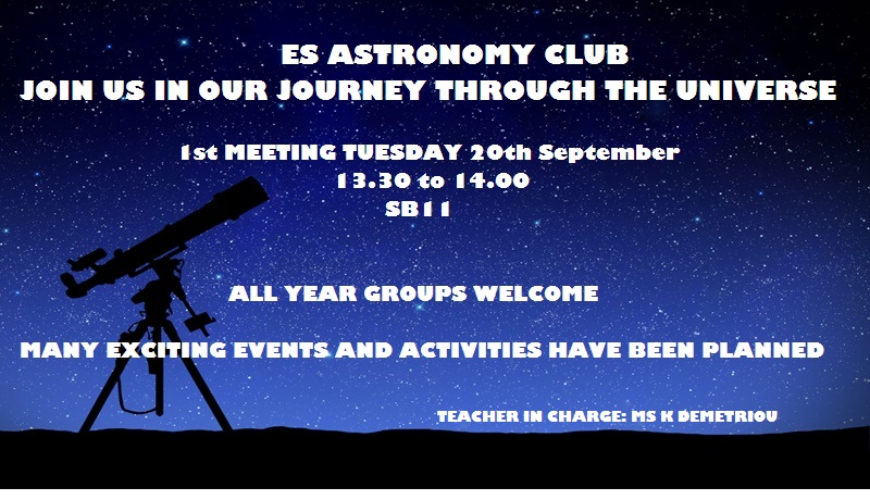 The English School: Astronomy Club